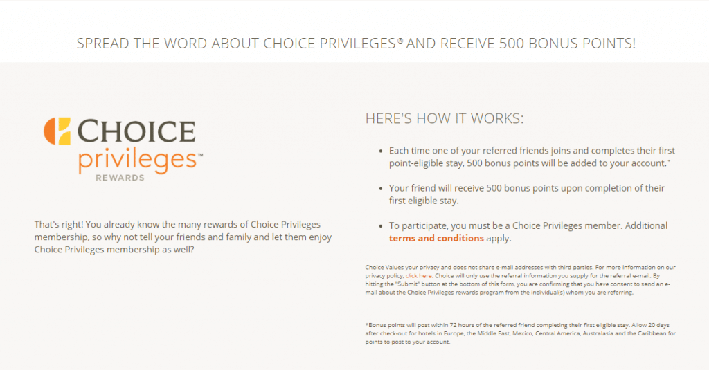 Choice Hotels Referral Program | Uncovered By Referral Rock